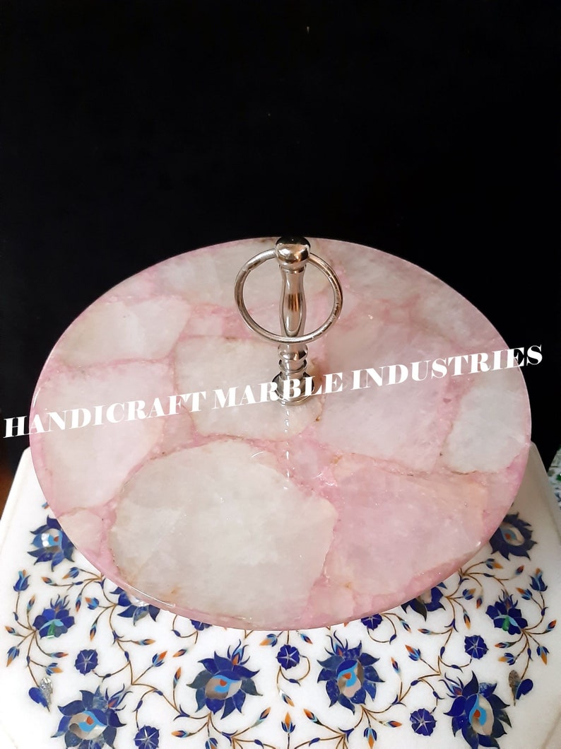 Rose Quartz Cake Stand Rose Quartz Gemstone Cake Stand - Etsy