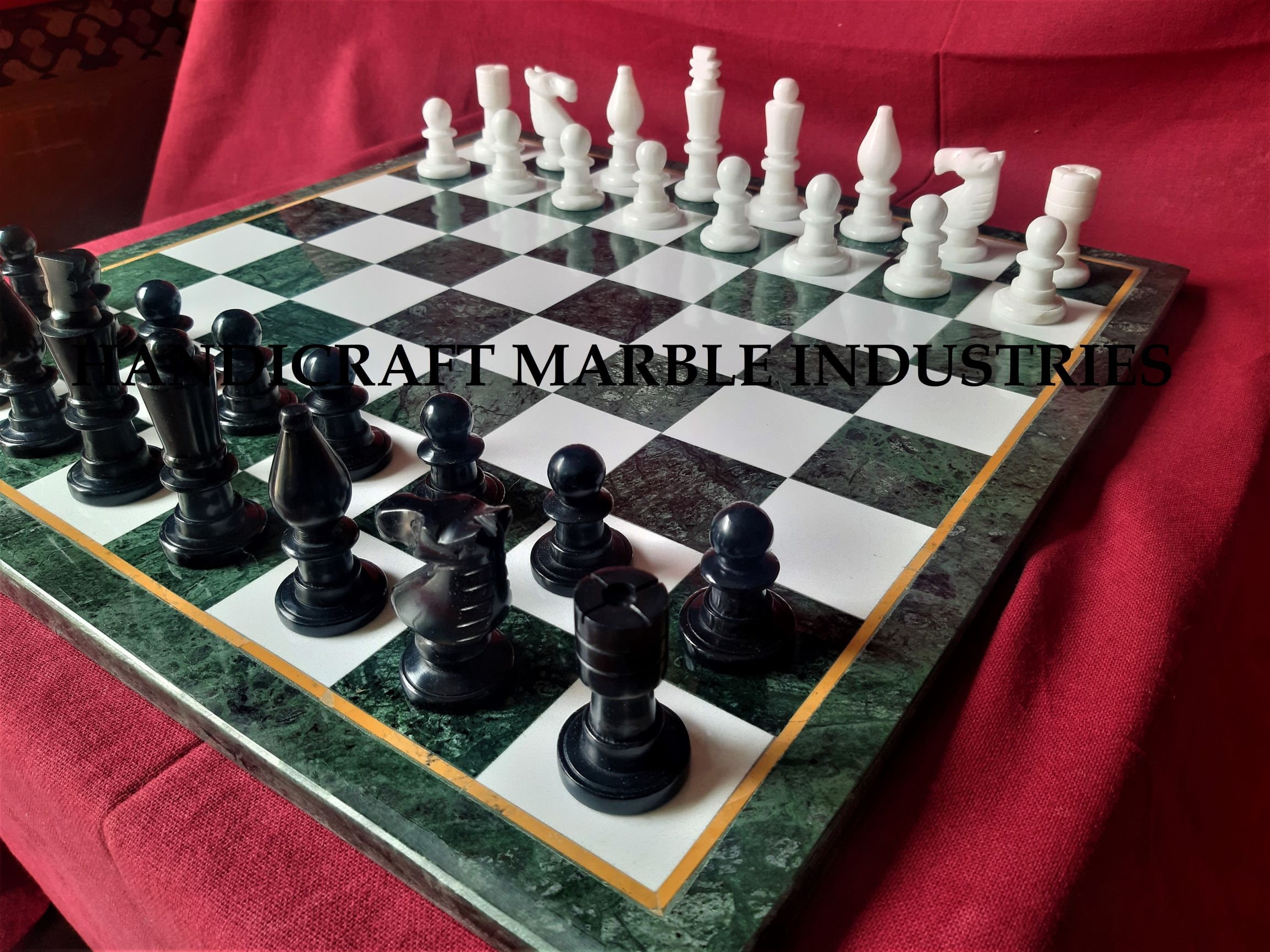 Marble Chess Board With Marble Chess Pieces Stone Chess Set - Etsy