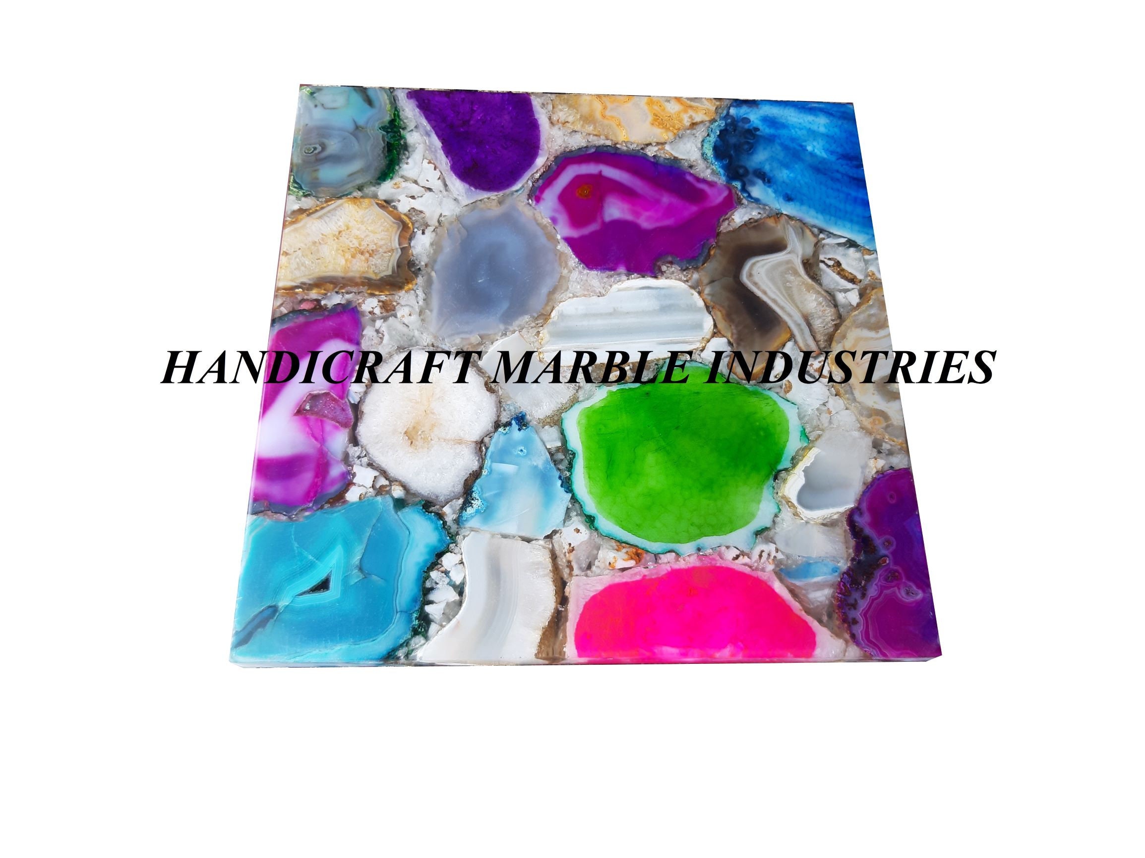 Square Agate Stone Table Natural Agate Square Table Top - Etsy