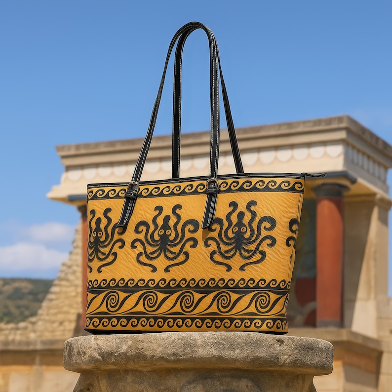 Leather Minoan Greece, Crete Octopus Bag - Etsy