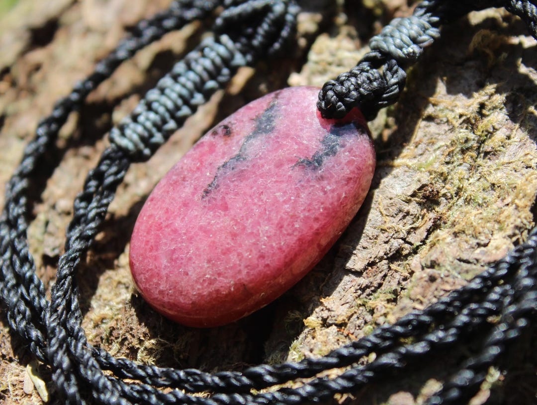 Ultimate Australian Rhodonite Necklace, Australian Made Macrame ...