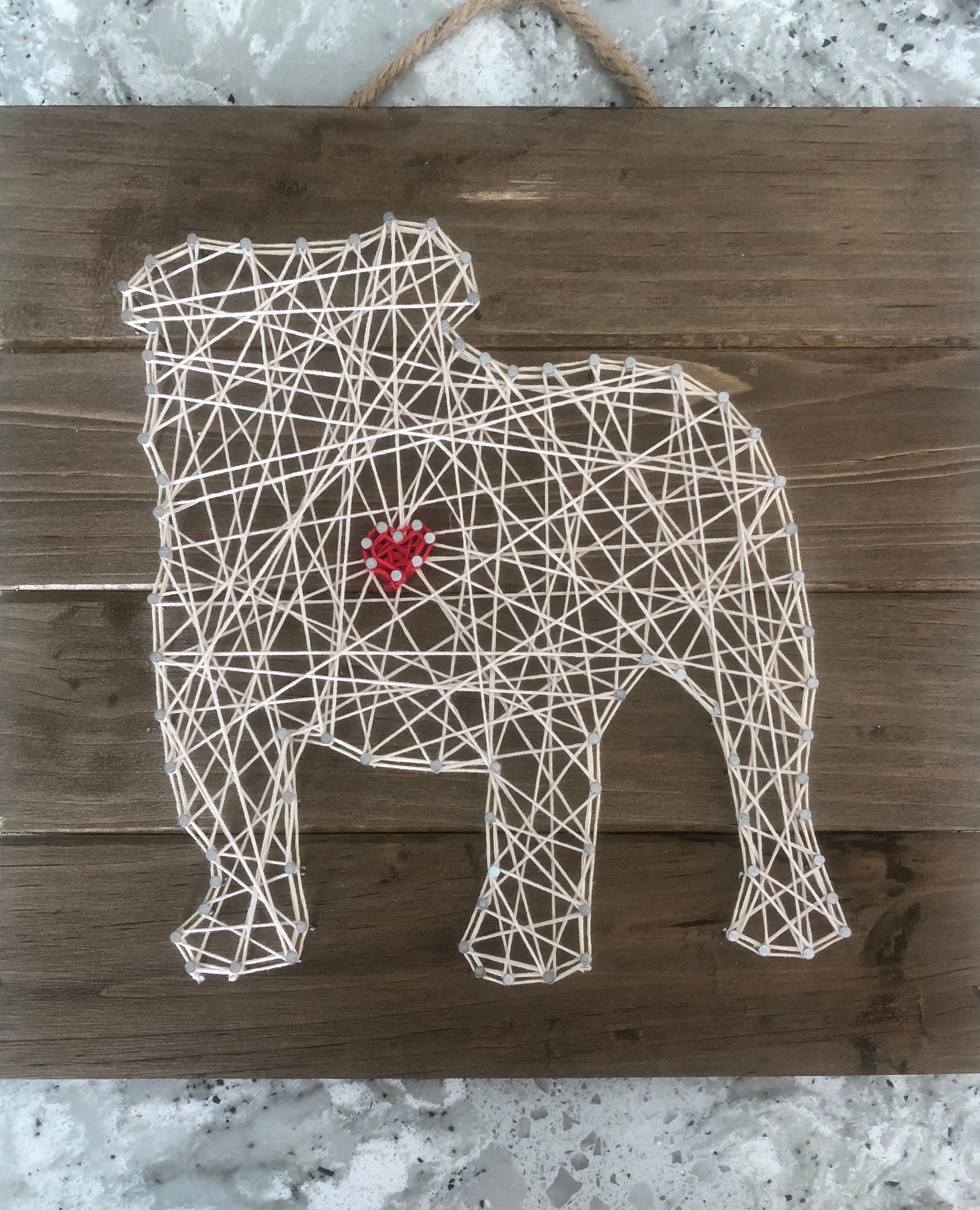 English Bulldog String Art - Etsy