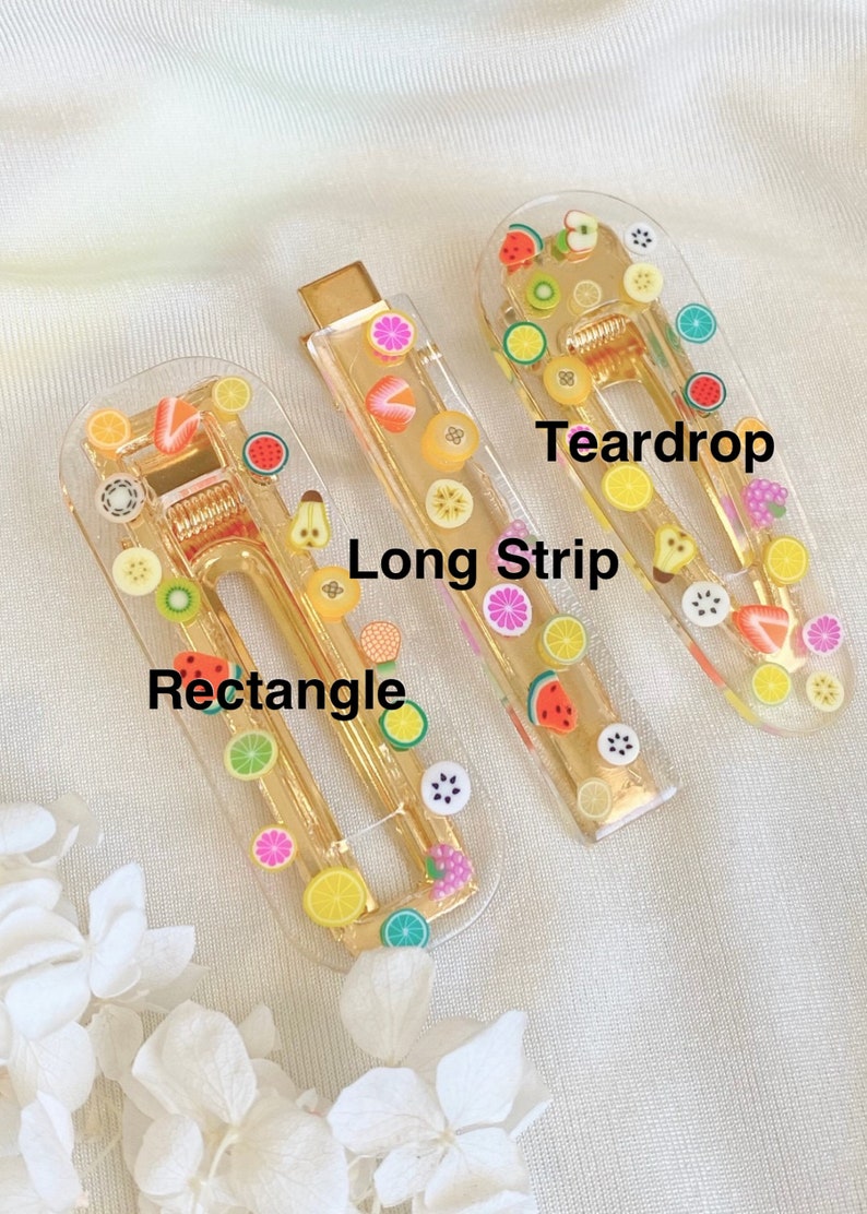 Custom Resin Hair Clips With Tiny Fruits Hair Accessories - Etsy