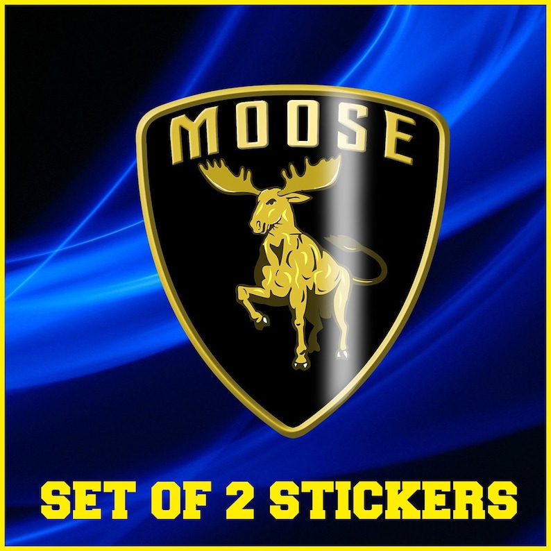 PRANCING MOOSE STICKER Shield Volvo Saab Car Truck Lorry | Etsy