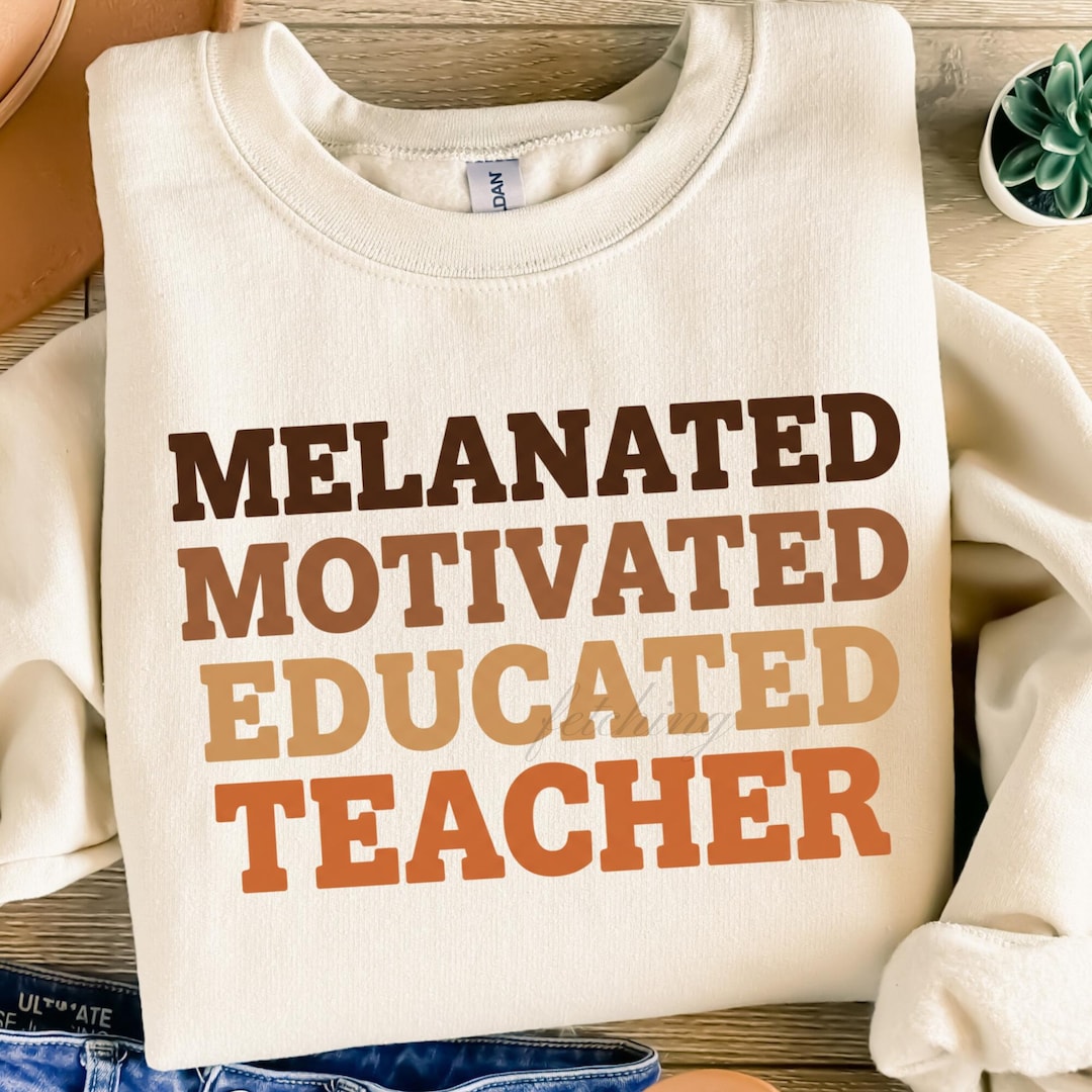 Melanated Motivated Educated Teacher PNG | Afrocentric Digital Download ...
