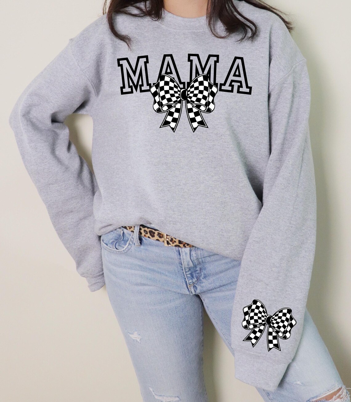 Checkered Bow PNG Bundle Mama With Bow and Standalone Bow Design - Etsy