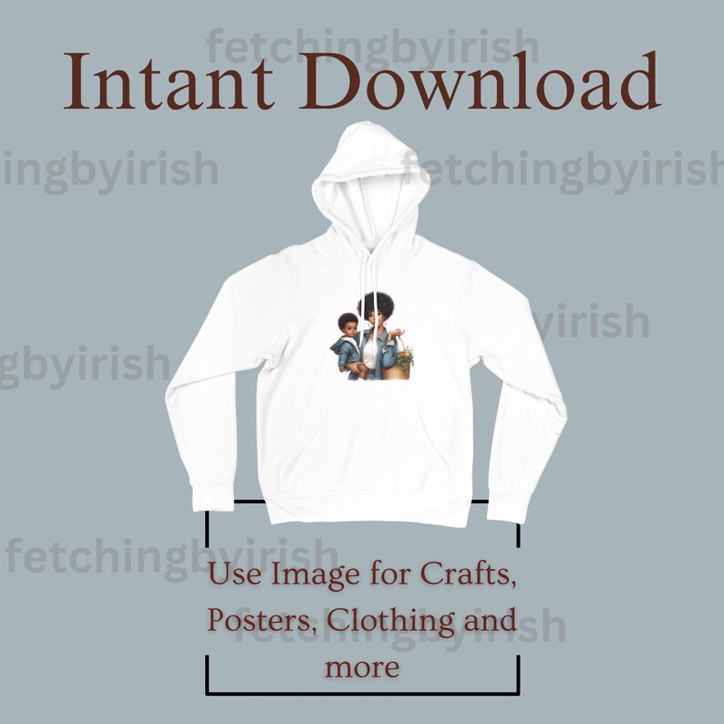 Mother and Son Digital Download ,black Family Artwork, African American ...