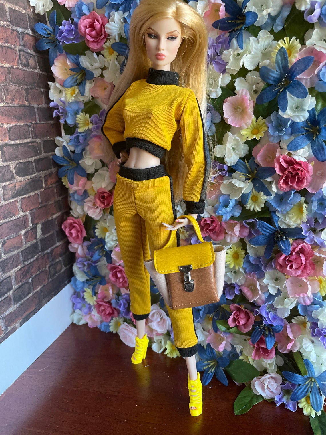 Fashion Doll Lounge Wear in Mustard and Black Fashion - Etsy
