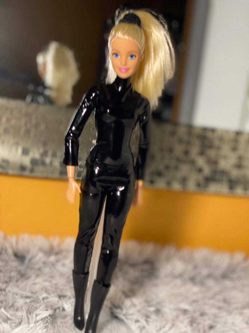 12 Inch Doll Faux Leather Jumpsuit Fashion Doll Catsuit Etsy