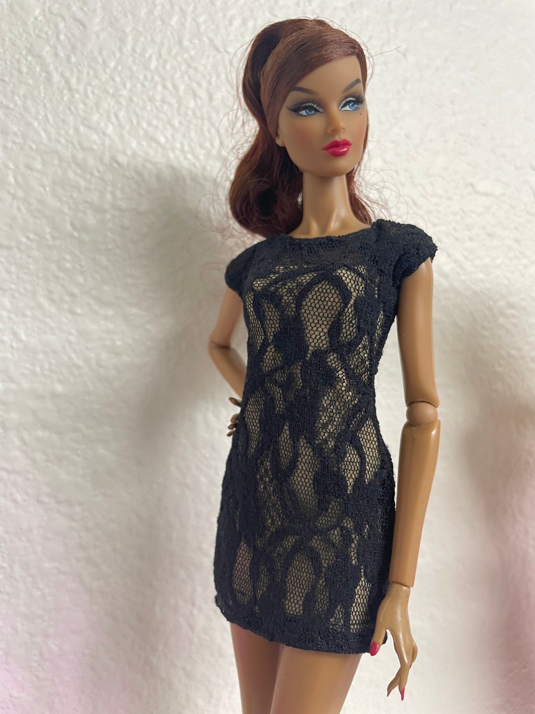 12 Inch Dolls Little Lace Black Dress | Doll Clothes | Fashion Royalty ...