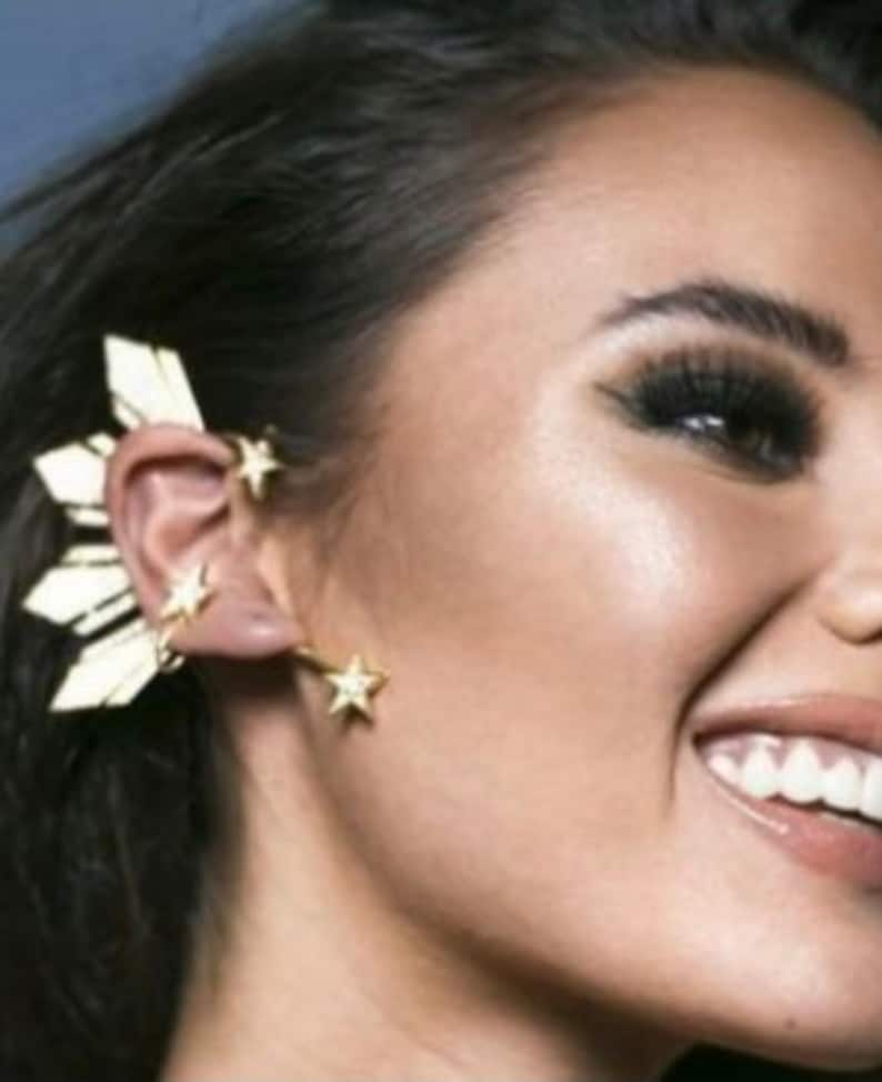 Celebrity Inspired Gold Plated Ear Cuff | Made Popular by Crowned 2018 ...