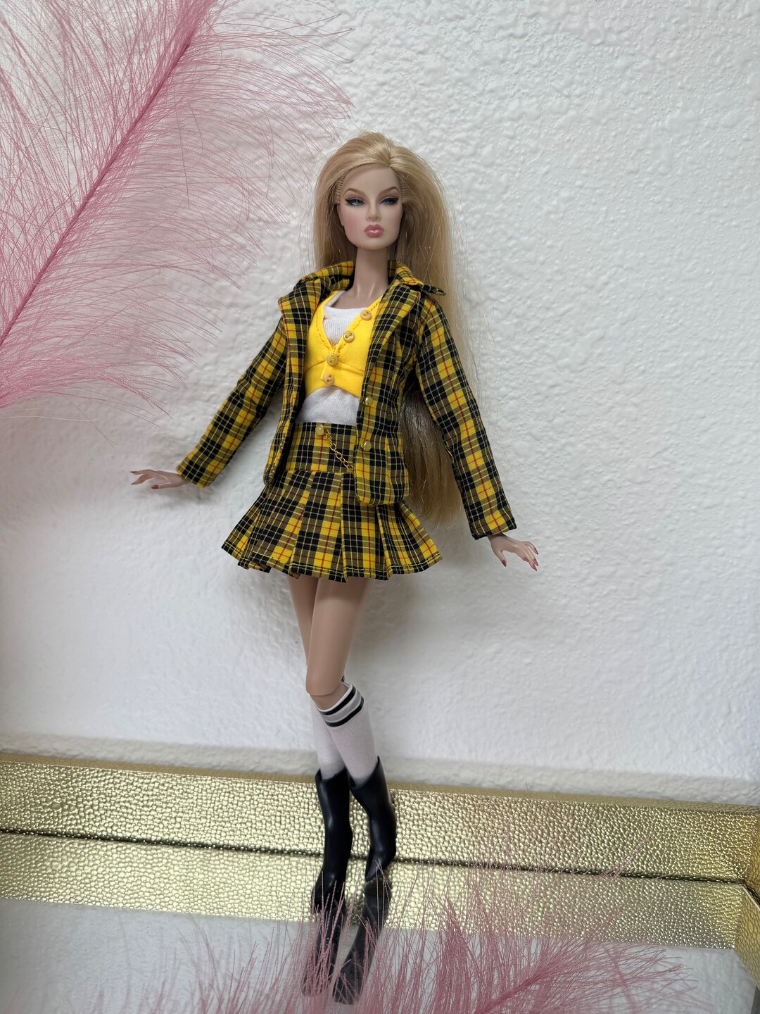 12” Inch Doll ‘cher’s’ Yellow Plaid Outfit | ‘clueless’ Inspired Doll ...