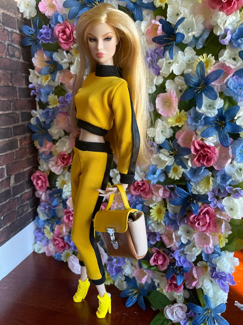 Fashion Doll Lounge Wear in Mustard and Black Fashion - Etsy