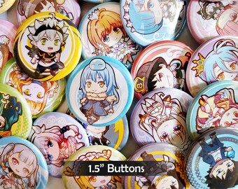 Anime Buttons - Etsy