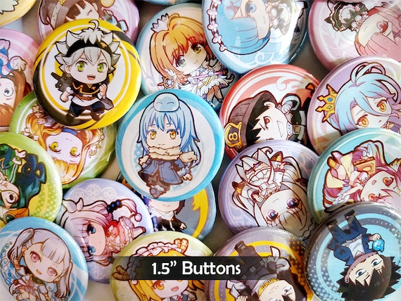 1.5 anime buttons | Etsy