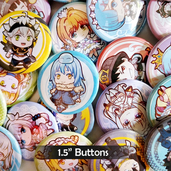 Anime Buttons - Etsy