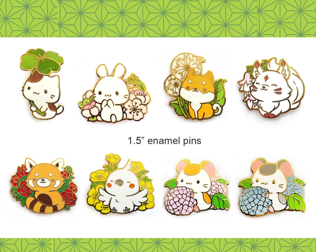Animal Enamel Pins - Etsy