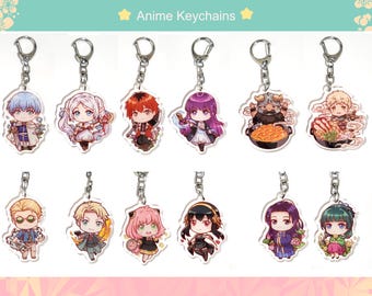 Anime Keychains Stainless Silver Chain Anime - Etsy