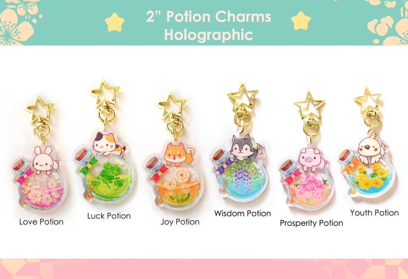 Potions Acrylic Charms - Etsy
