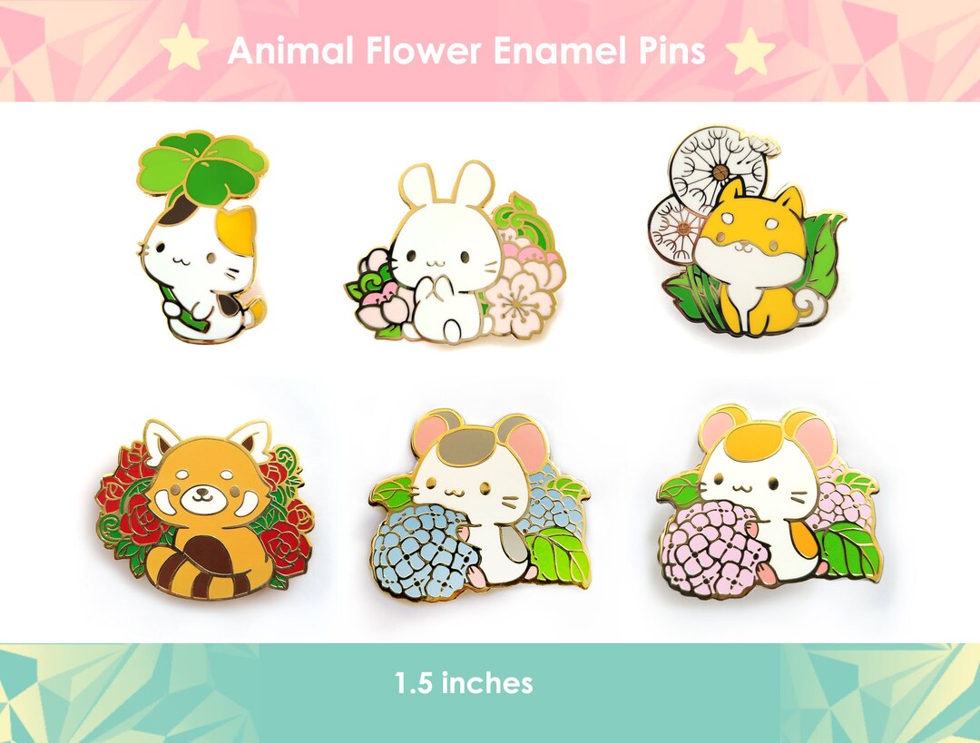 Animal Enamel Pins - Etsy