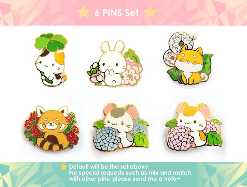 Animal Enamel Pins - Etsy
