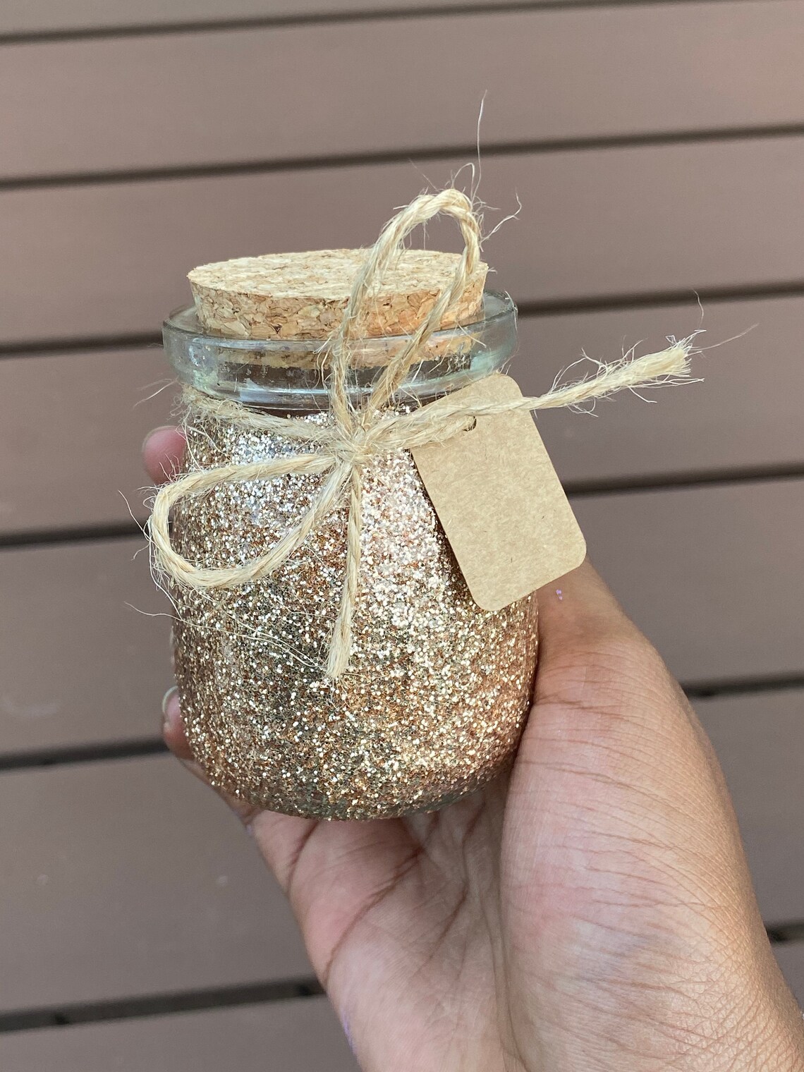 Gold Glitter Jar. Great Gift for Christmas Decor. Candy Jar With Label ...