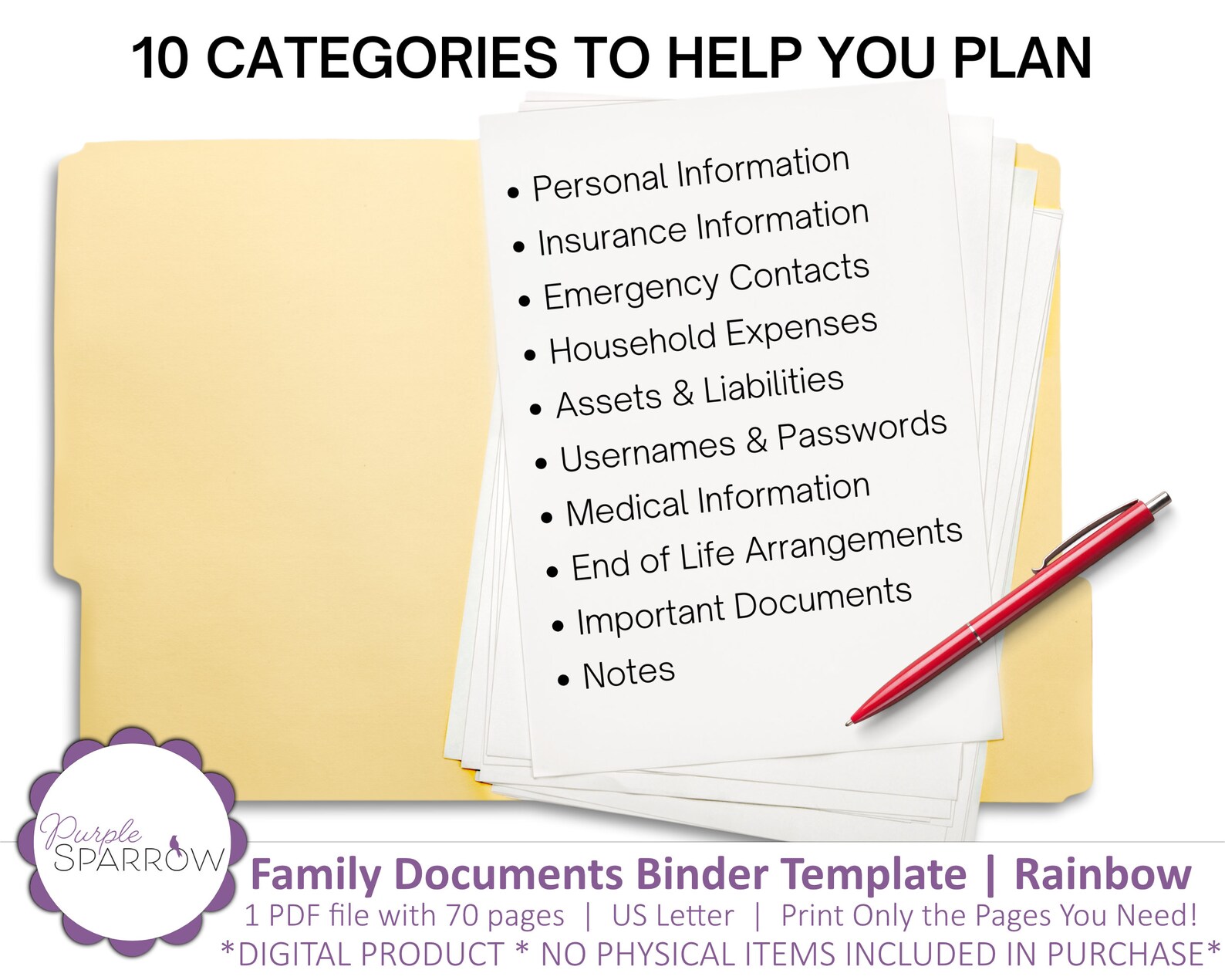Family Document Binder Template | PDF File | What If? in Case of ...