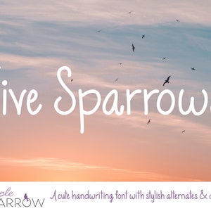 Five Sparrows | a Fun, Handwritten Font With Stylish Alternates and ...