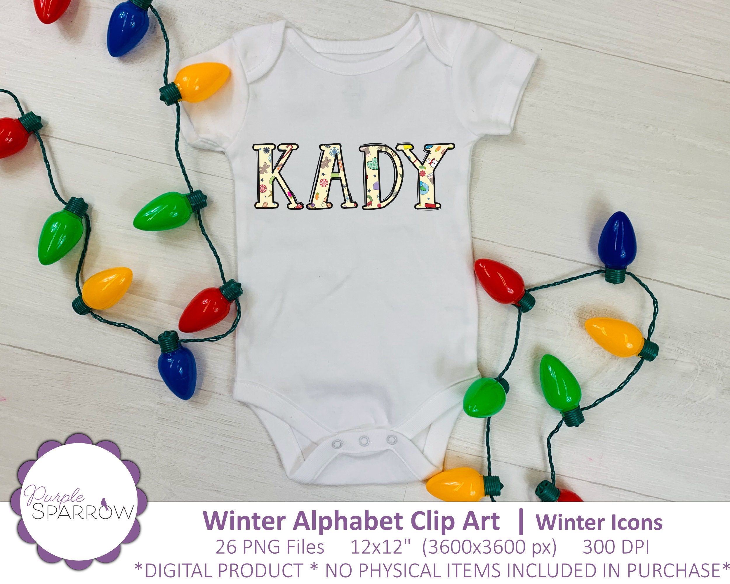 Winter Alphabet Clip Art | Winter Icons | 26 PNG Files - Etsy