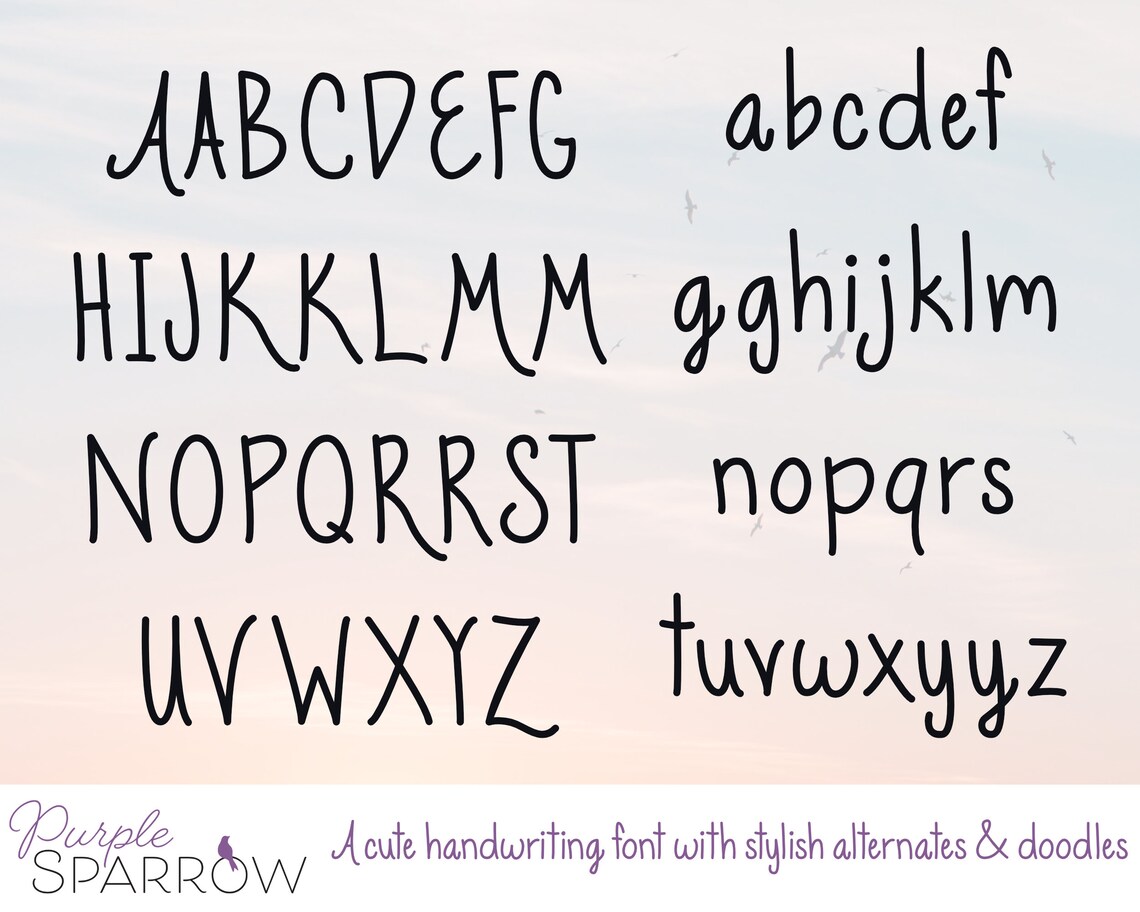 Five Sparrows | a Fun, Handwritten Font With Stylish Alternates and ...