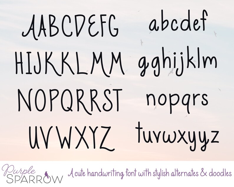 Five Sparrows | a Fun, Handwritten Font With Stylish Alternates and ...
