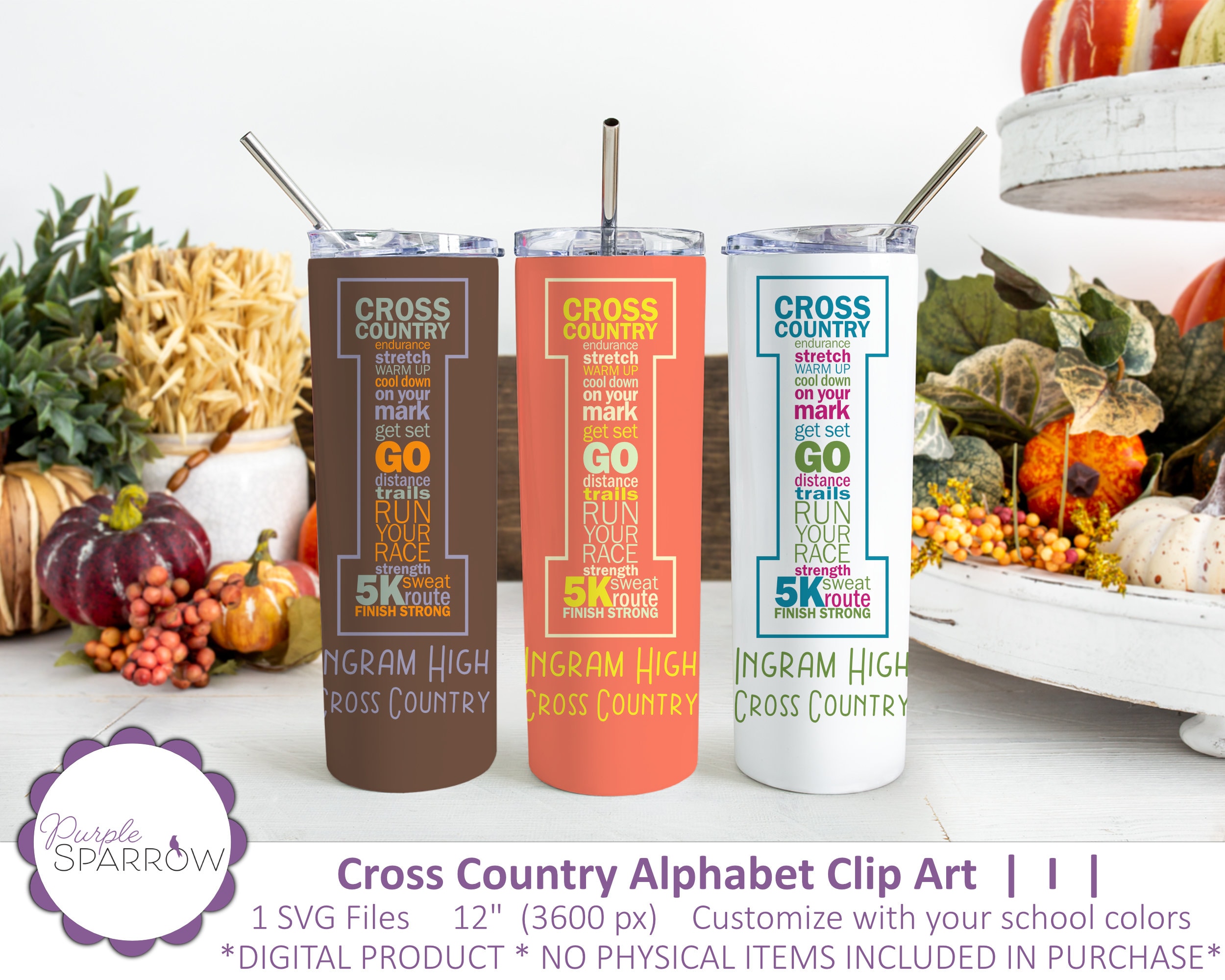 Cross Country Clip Art SVG | I | Sublimation Design for Shirts, Totes ...