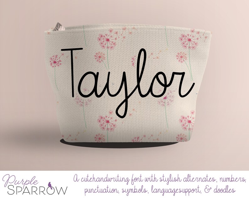 School Girl Script | a Fun, Hand-drawn, Cursive Typeface With Language ...