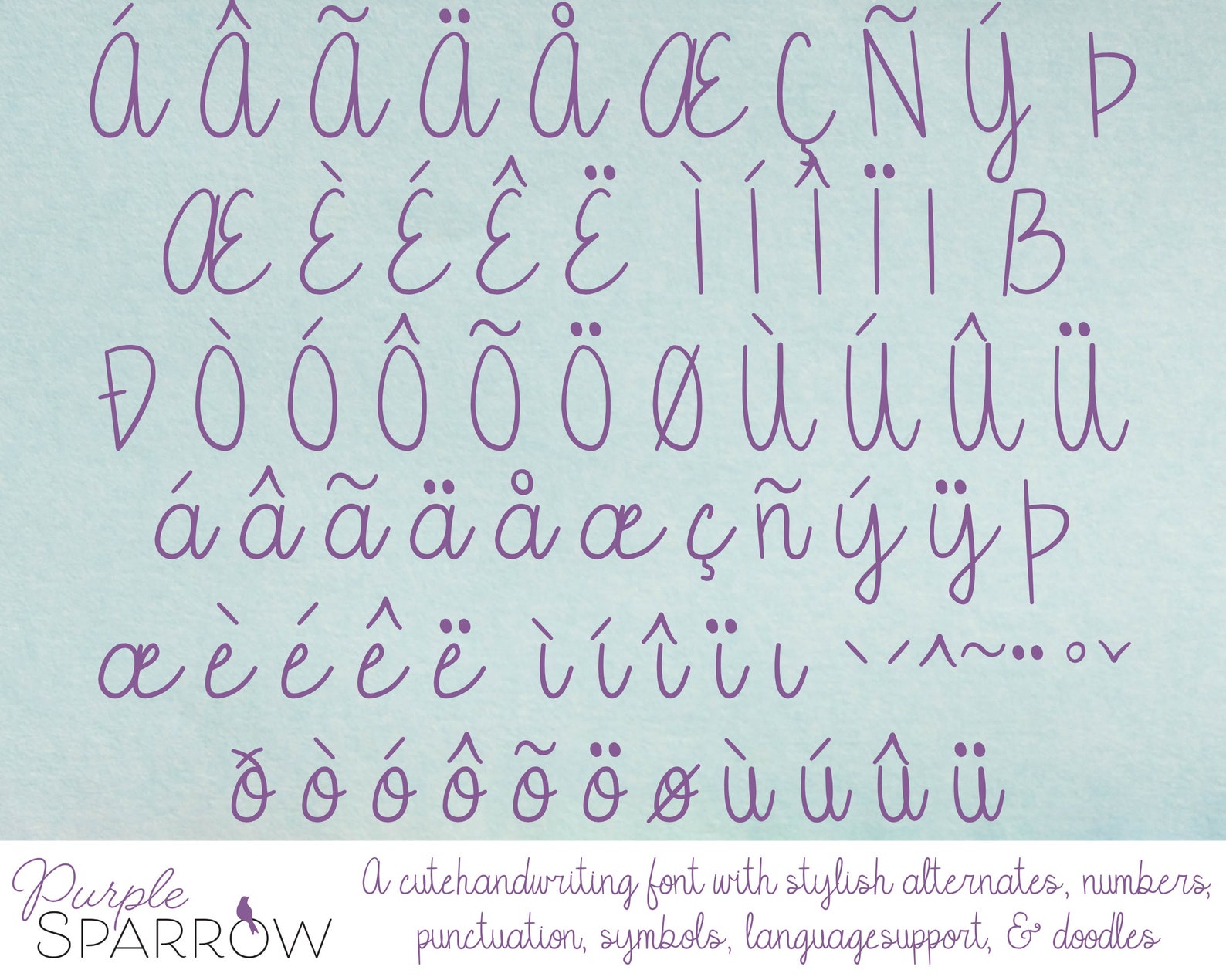 School Girl Script | a Fun, Hand-drawn, Cursive Typeface With Language ...