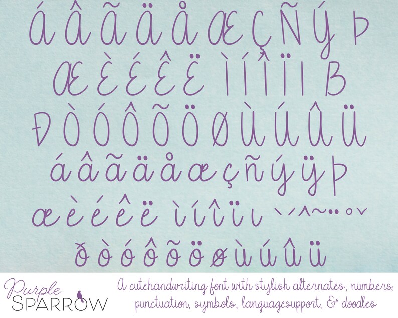 School Girl Script | a Fun, Hand-drawn, Cursive Typeface With Language ...