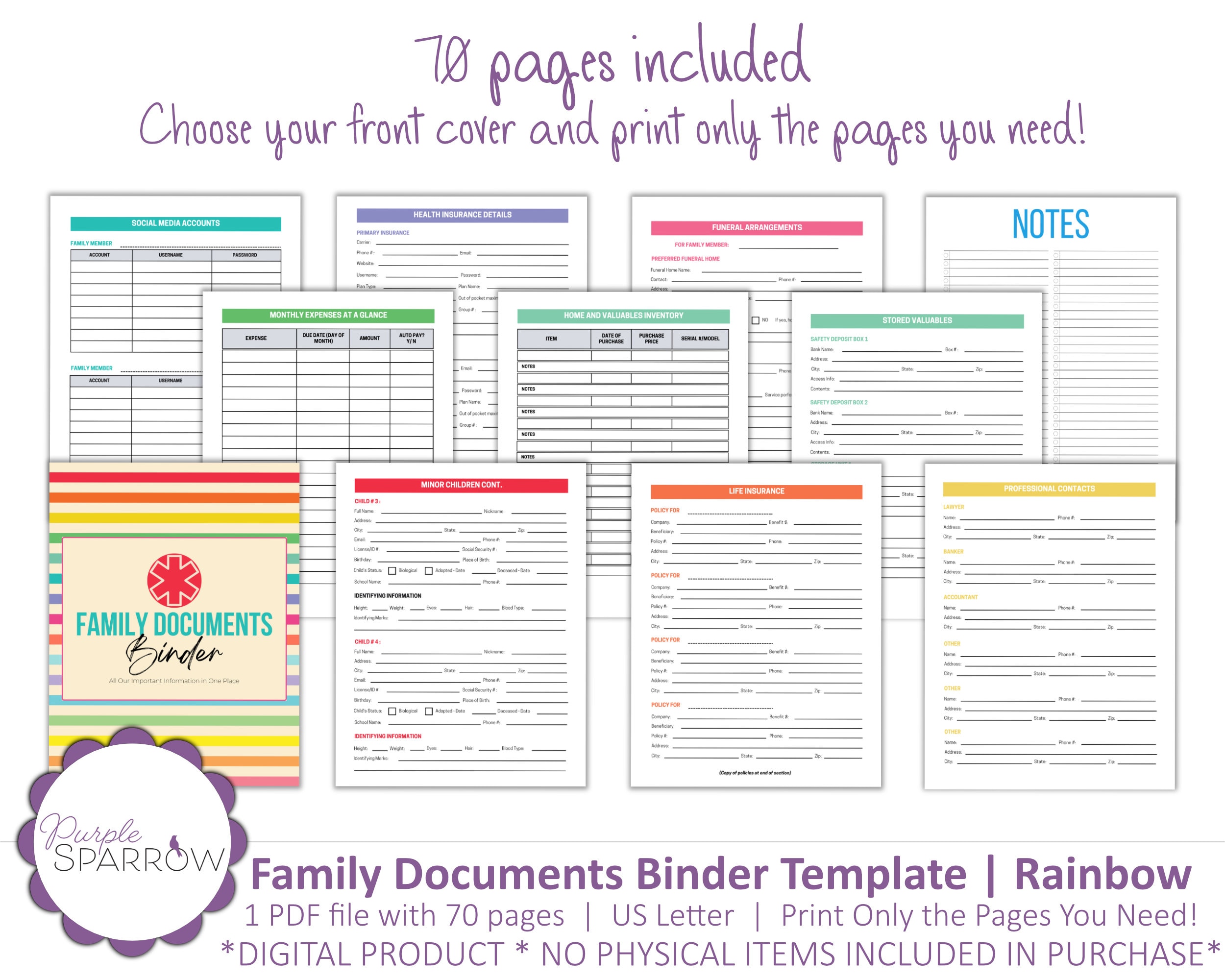 Family Document Binder Template | PDF File | What If? in Case of ...