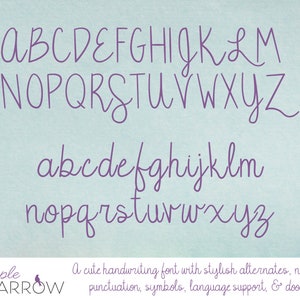 School Girl Script | a Fun, Hand-drawn, Cursive Typeface With Language ...