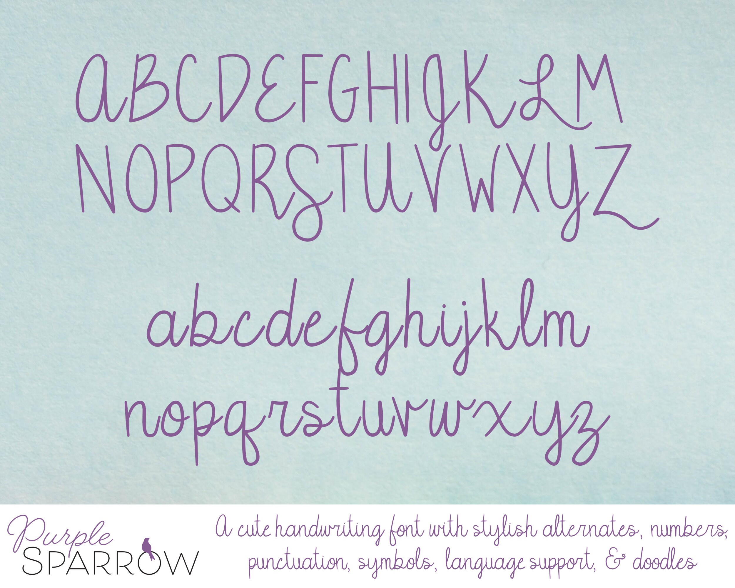 School Girl Script | a Fun, Hand-drawn, Cursive Typeface With Language ...