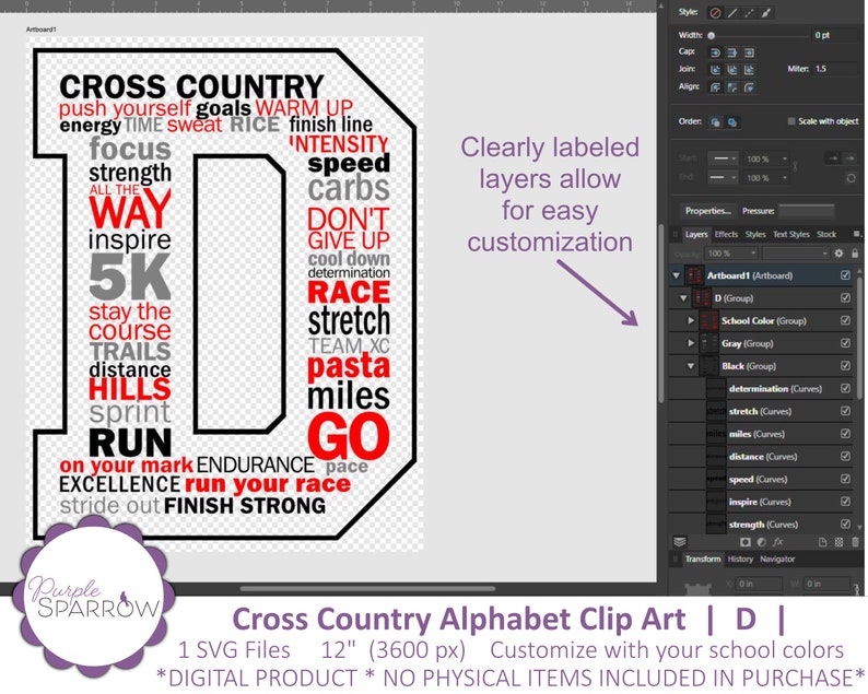 Cross Country Clip Art SVG | D | Sublimation Design for Shirts, Totes ...