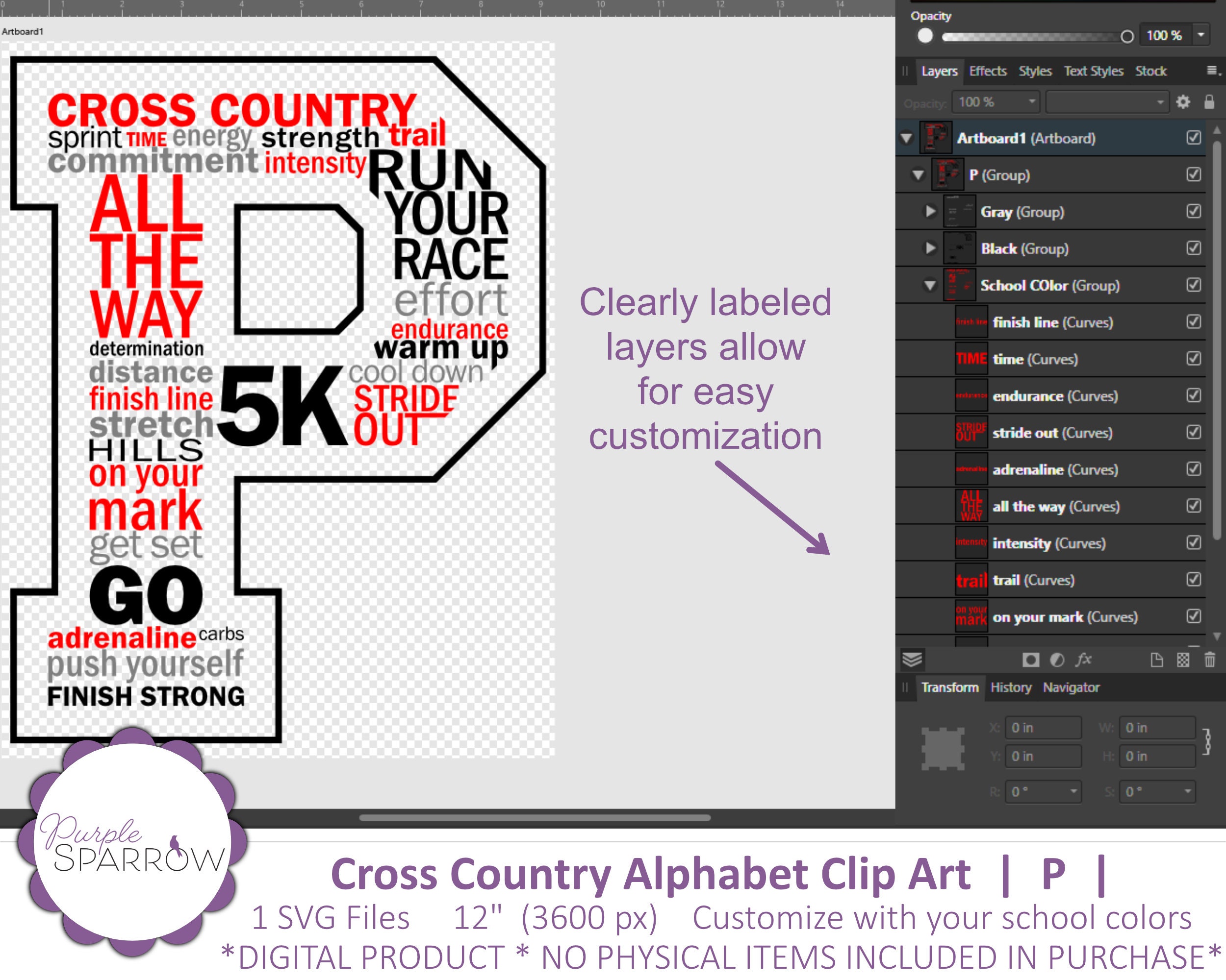 Cross Country Clip Art SVG | P | Sublimation Design for Shirts, Totes ...
