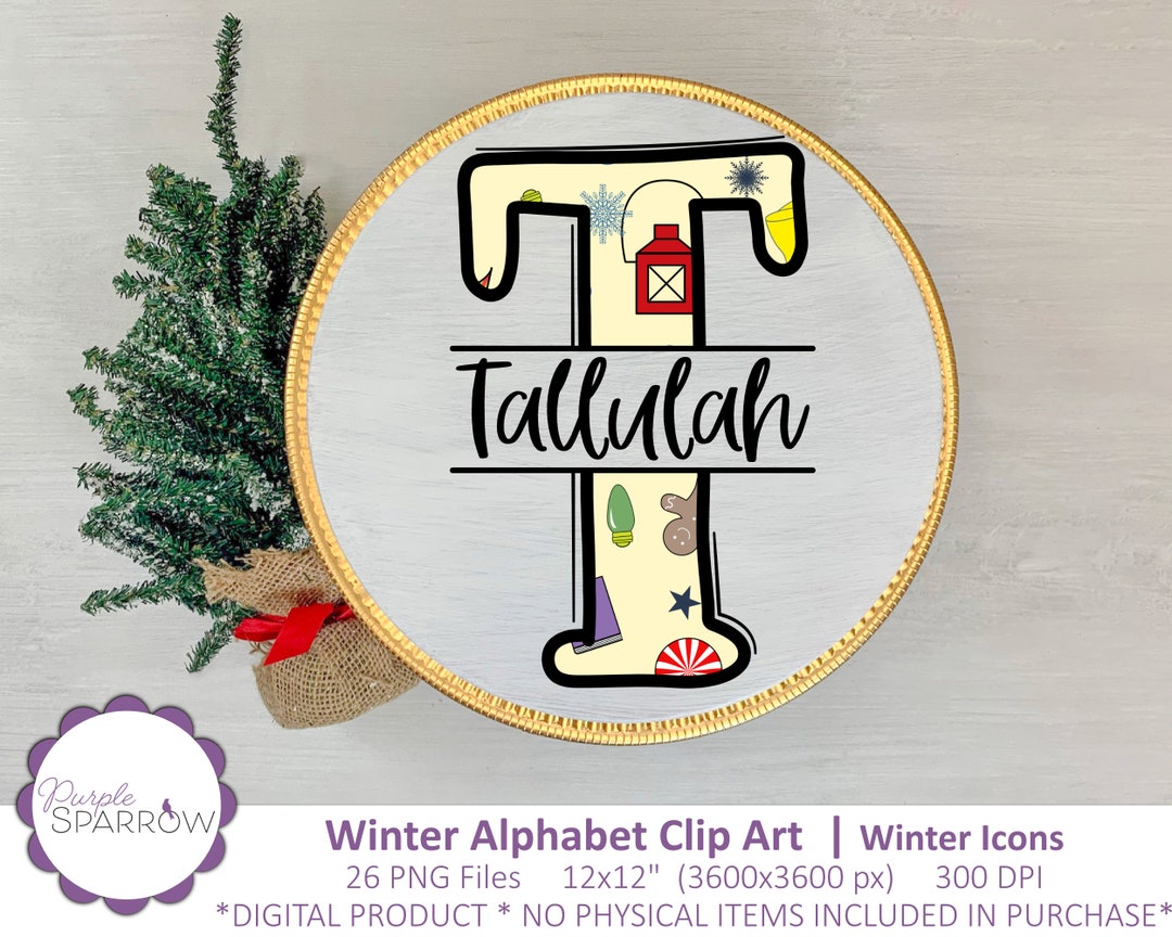 Winter Alphabet Clip Art | Winter Icons | 26 PNG Files - Etsy