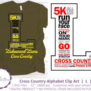 Cross Country Clip Art SVG | L | Sublimation Design for Shirts, Totes ...