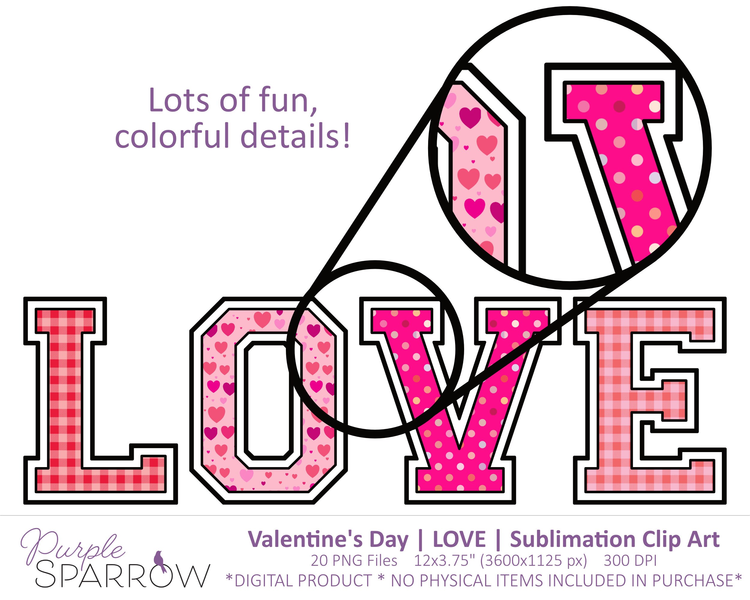 Valentine's Day LOVE Clip Art Bundle | 20 Pngs - Etsy