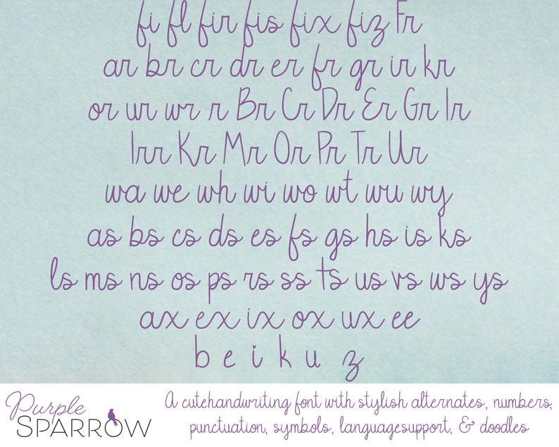 School Girl Script | a Fun, Hand-drawn, Cursive Typeface With Language ...