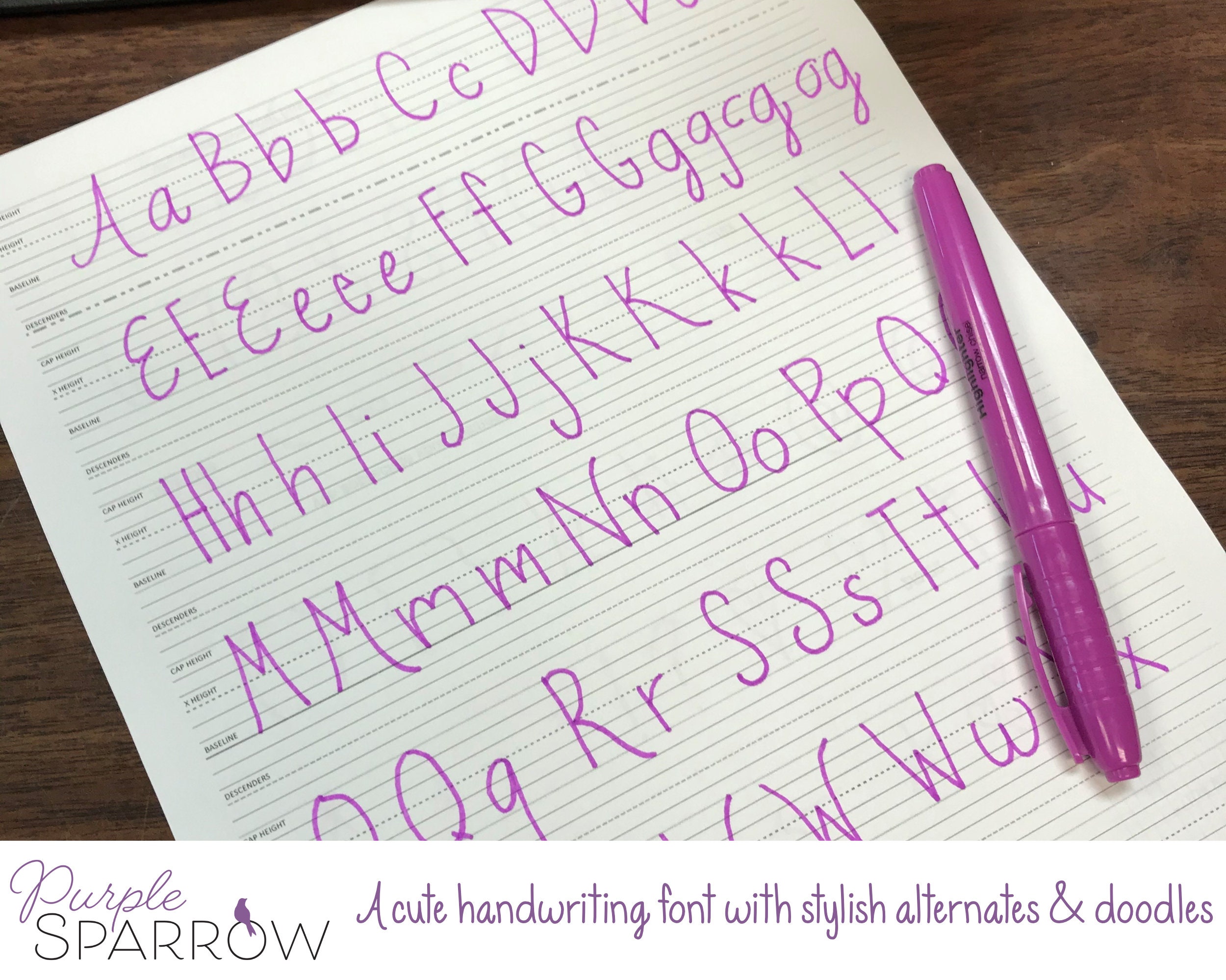 Five Sparrows | a Fun, Handwritten Font With Stylish Alternates and ...