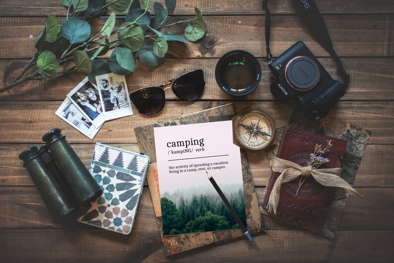 Camping | Definition Printable - Etsy