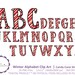 Winter Alphabet Clip Art | Candy Cane Stripes | 26 PNG Files - Etsy
