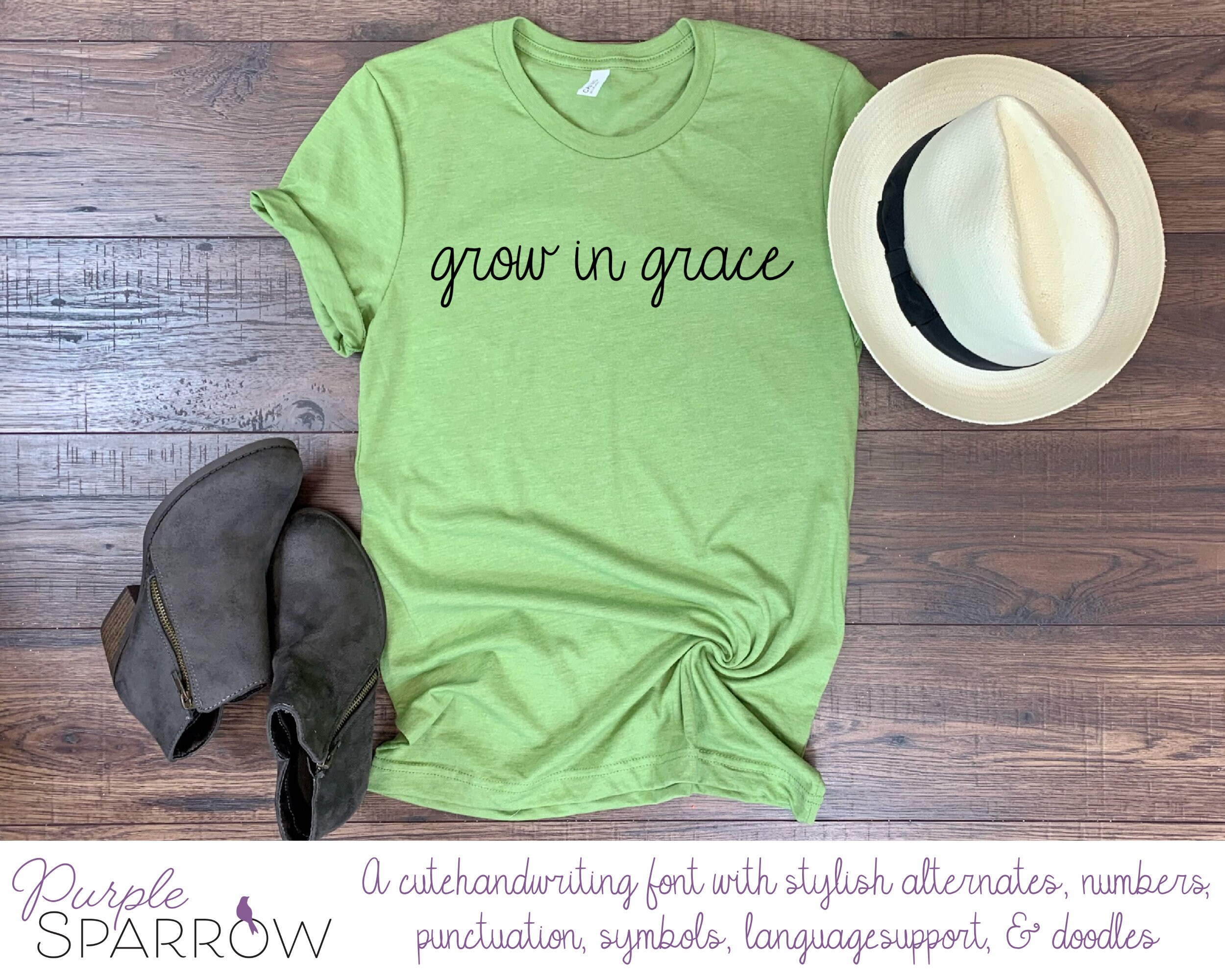 School Girl Script | a Fun, Hand-drawn, Cursive Typeface With Language ...