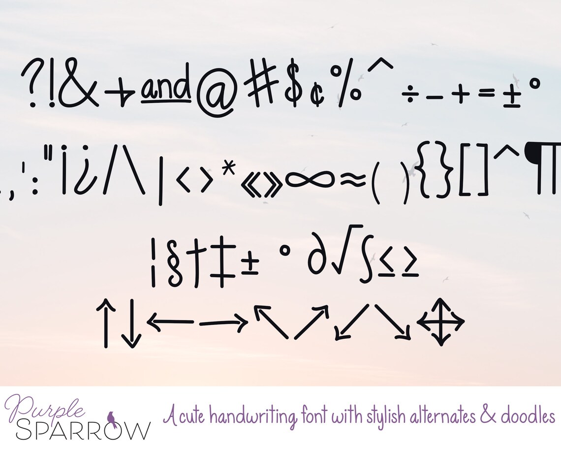 Five Sparrows | a Fun, Handwritten Font With Stylish Alternates and ...