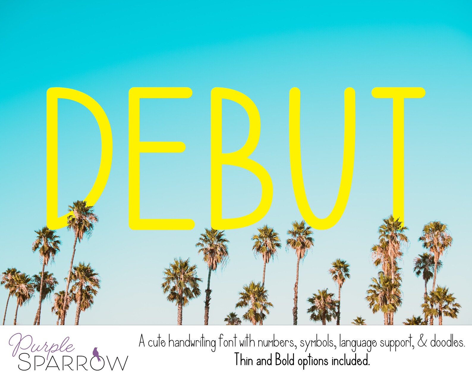 Debut | a Lightweight, Fun Handwriting Font Featuring the Full Alphabet ...